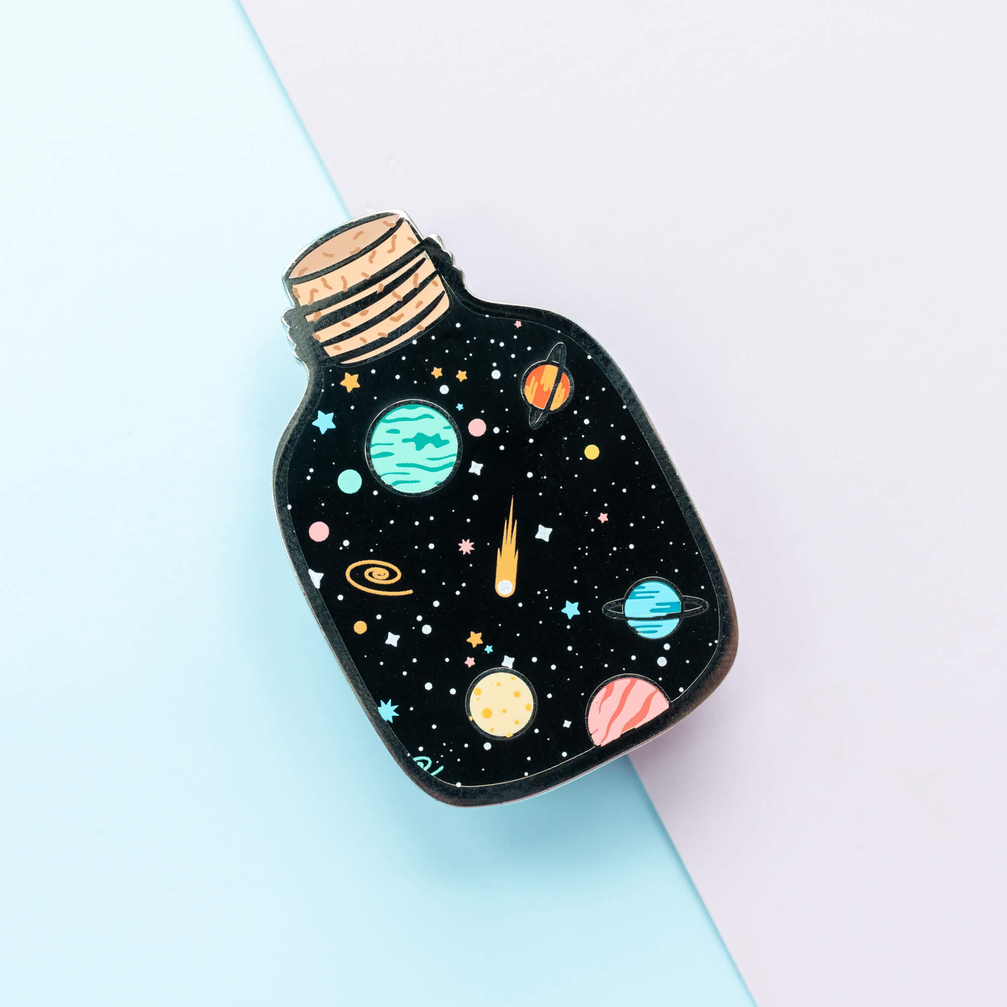 Space Galaxy Jar Stellar Elixir Enamel Pin – Moonmoli