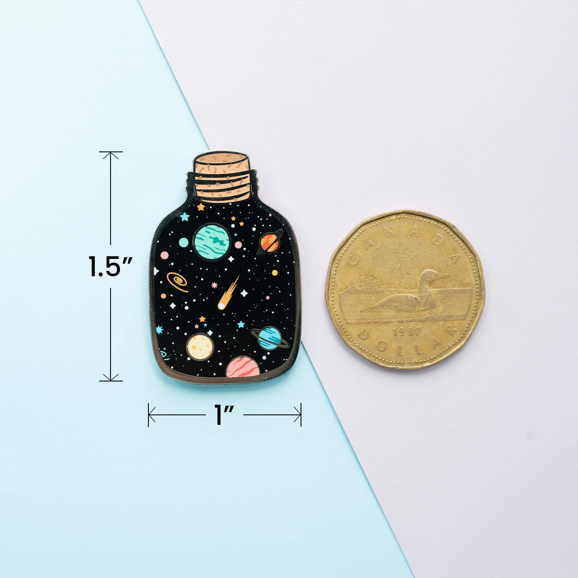 Space Galaxy Jar Stellar Elixir Enamel Pin – Moonmoli
