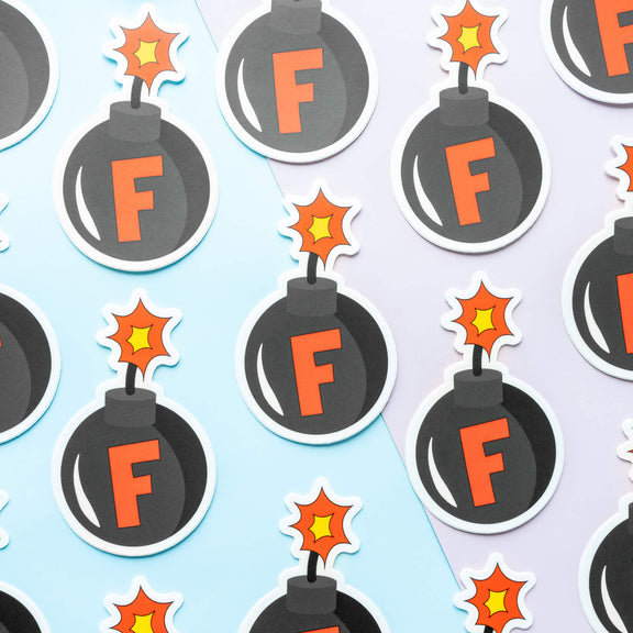 F Bomb Vinyl Stickers – Moonmoli