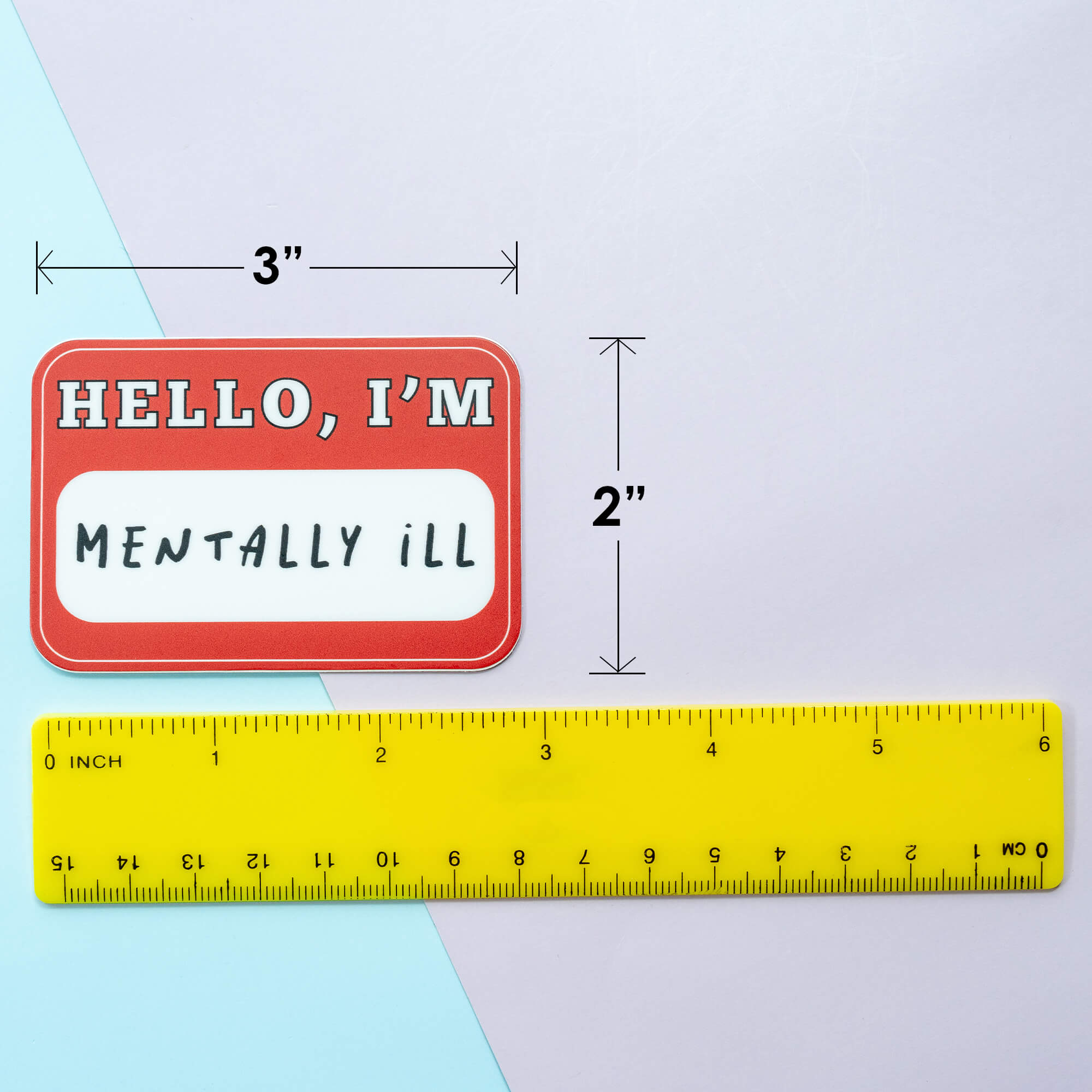 Hello I'm Mentally Ill Name Tag Vinyl Stickers – Moonmoli