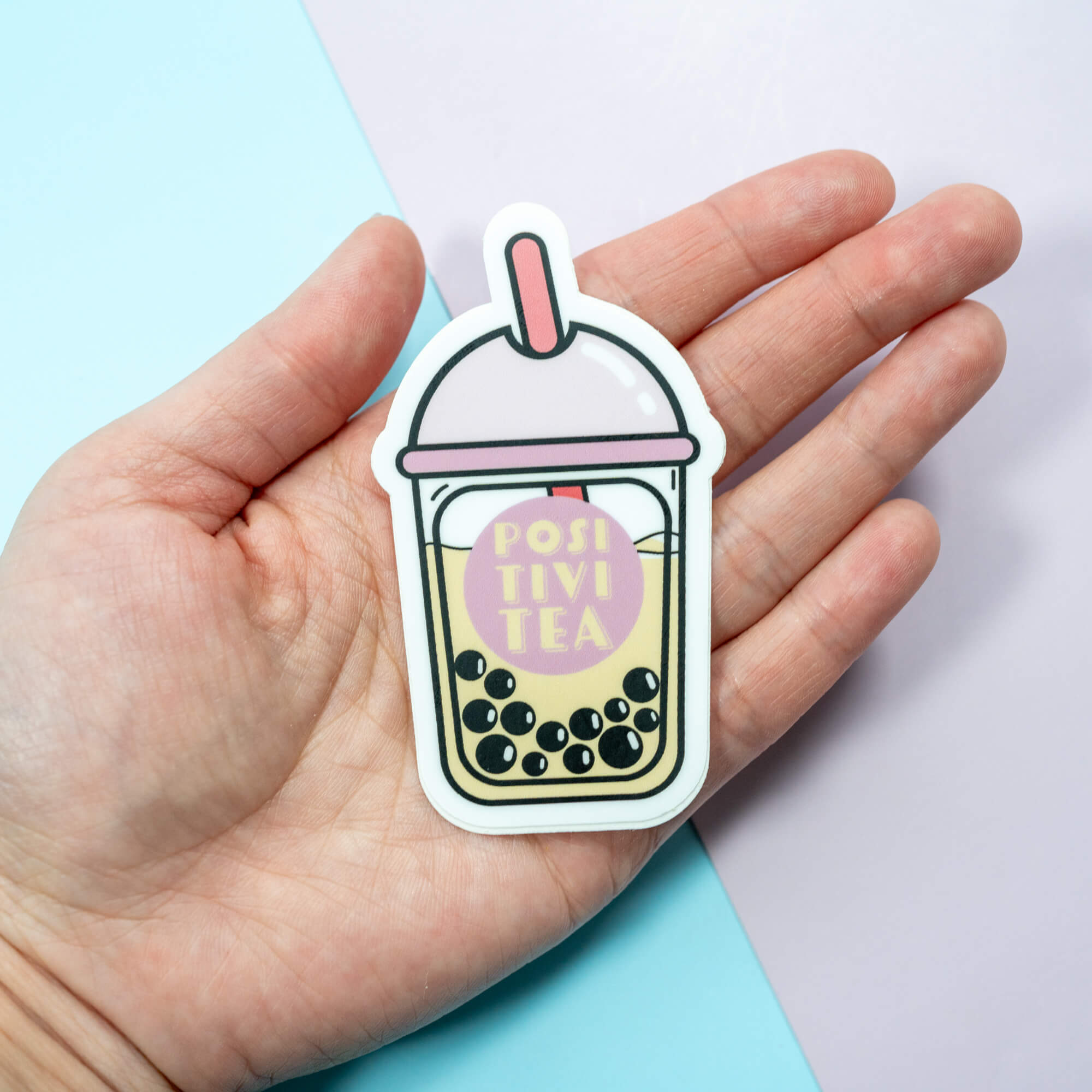 Positivitea Bubble Boba Tea Vinyl Stickers - Purple – Moonmoli