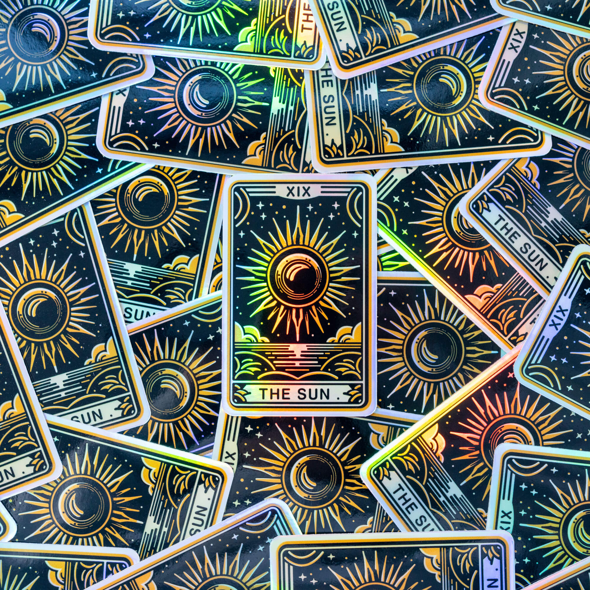 The Sun Tarot Card Holographic Vinyl Stickers – Moonmoli