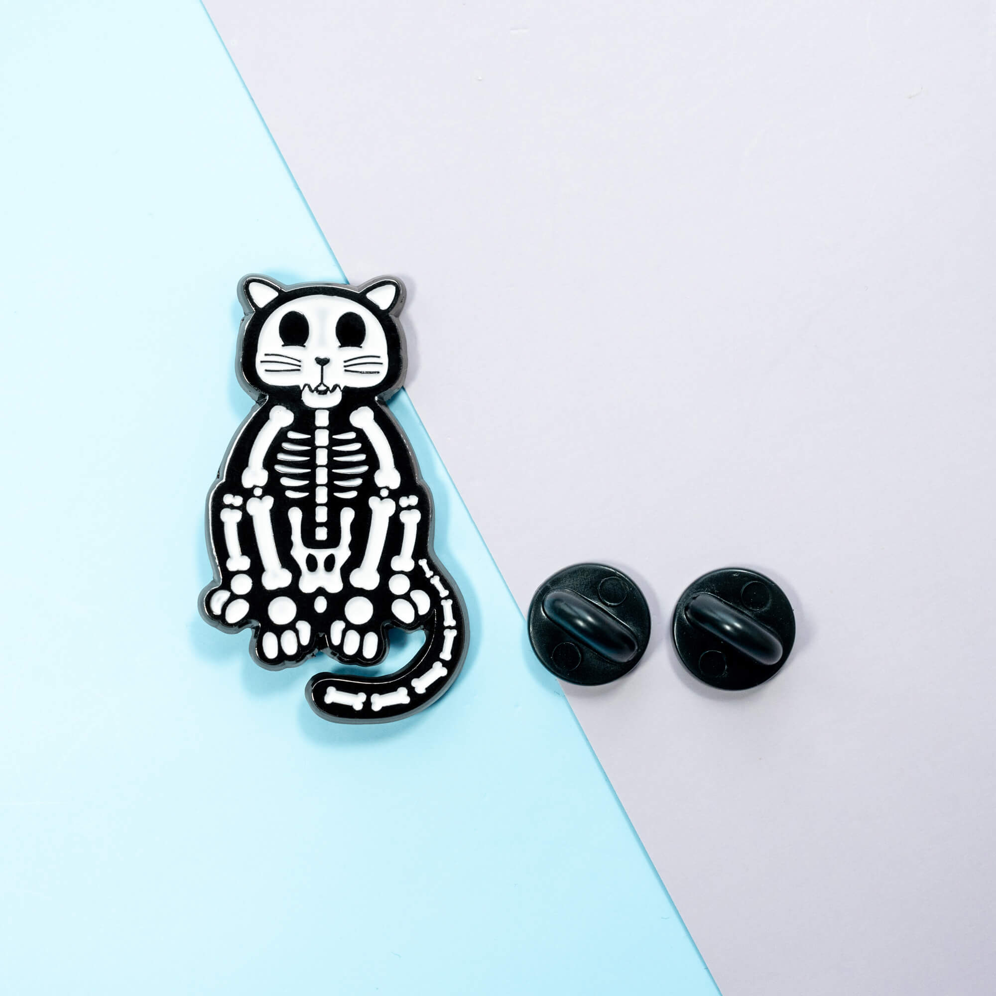 Cat Skeleton X-Ray Enamel Pin – Moonmoli