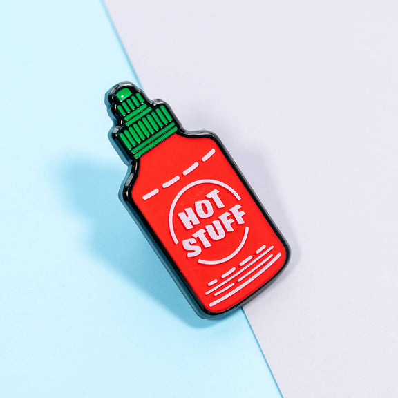 Hot Stuff Hot Sauce Enamel Pin – Moonmoli