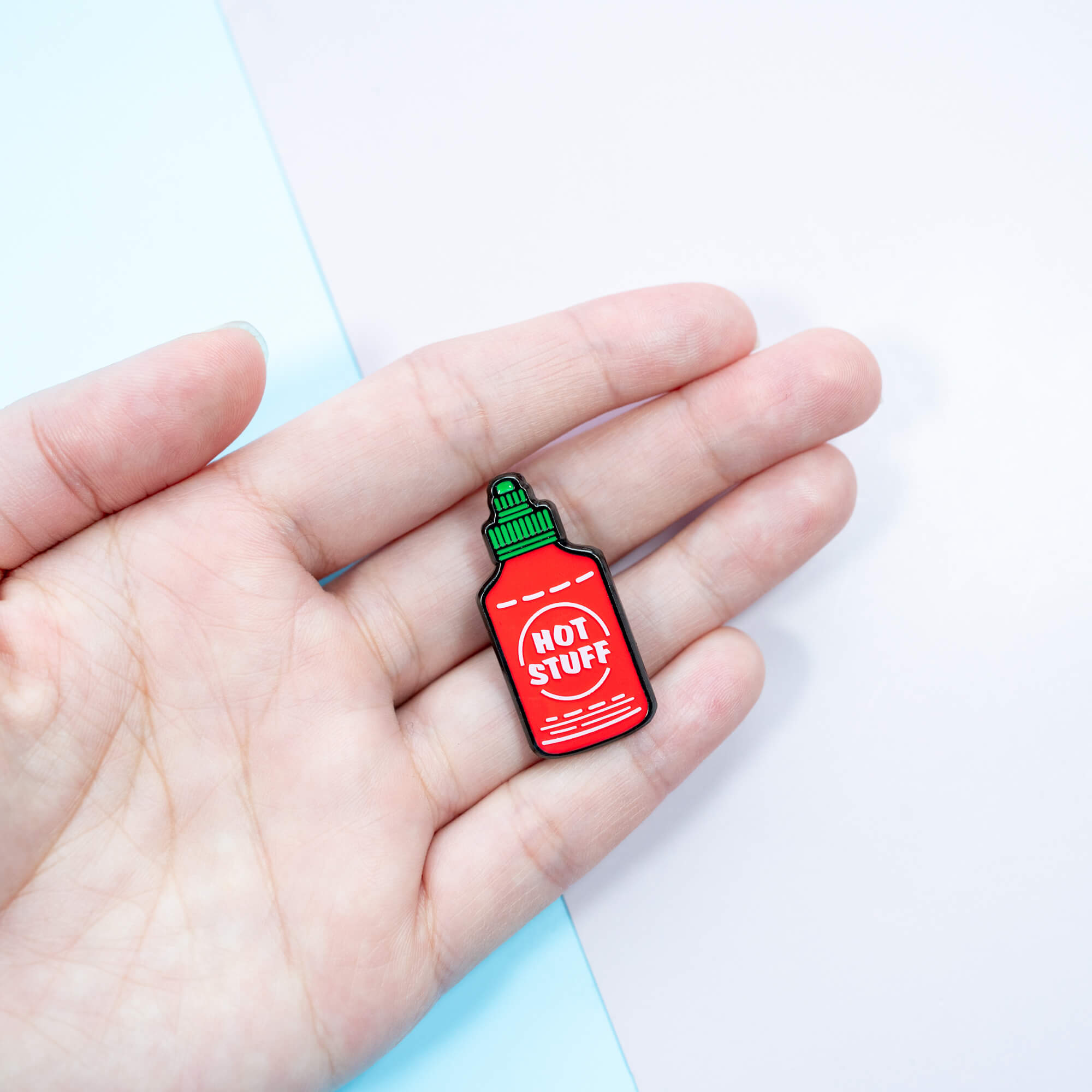 Hot Stuff Hot Sauce Enamel Pin – Moonmoli