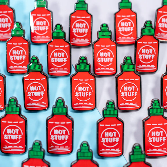 Hot Stuff Hot Sauce Enamel Pin – Moonmoli