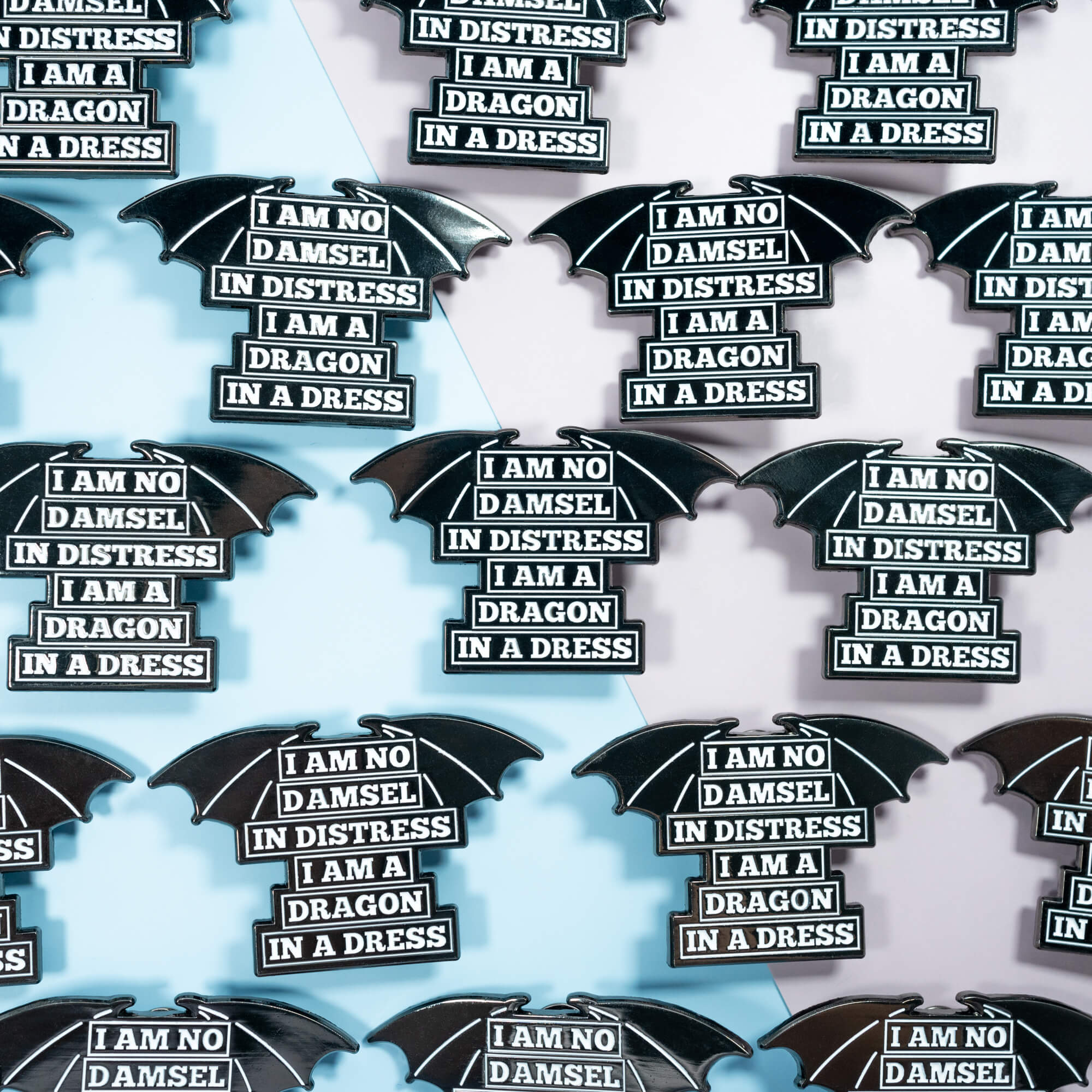 I Am No Damsel in Distress I Am A Dragon In A Dress Enamel Pin – Moonmoli