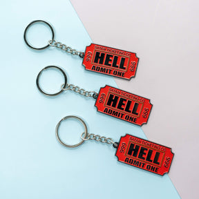 Ticket to Hell Admit One Metal Keychains – Moonmoli